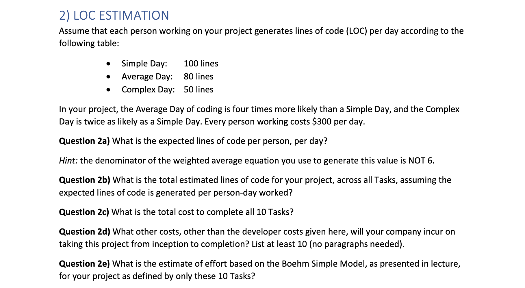 Solved 2 Loc Estimation Assume That Each Person Working On 