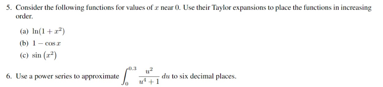 Solved 5. Consider the following functions for values of x | Chegg.com