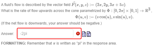 Solved A fluid's flow is described by the vector field | Chegg.com