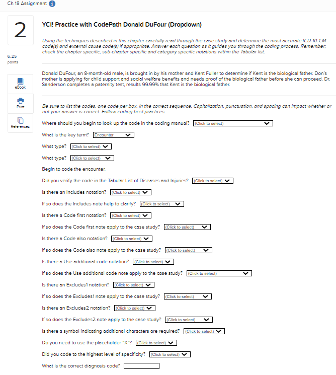 Ch 18 Assignment YCI! Practice with CodePath Donald | Chegg.com