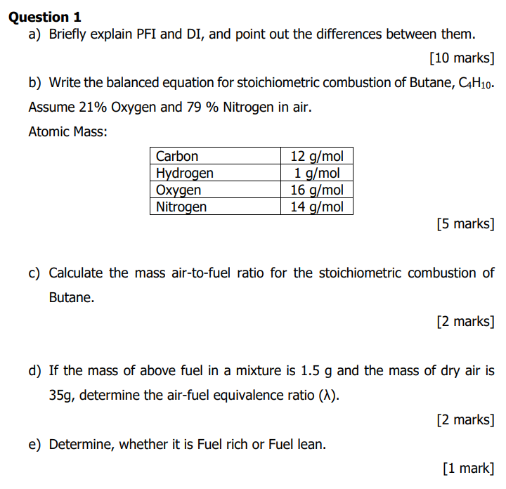Solved Question 1 a) Briefly explain PFI and DI, and point | Chegg.com