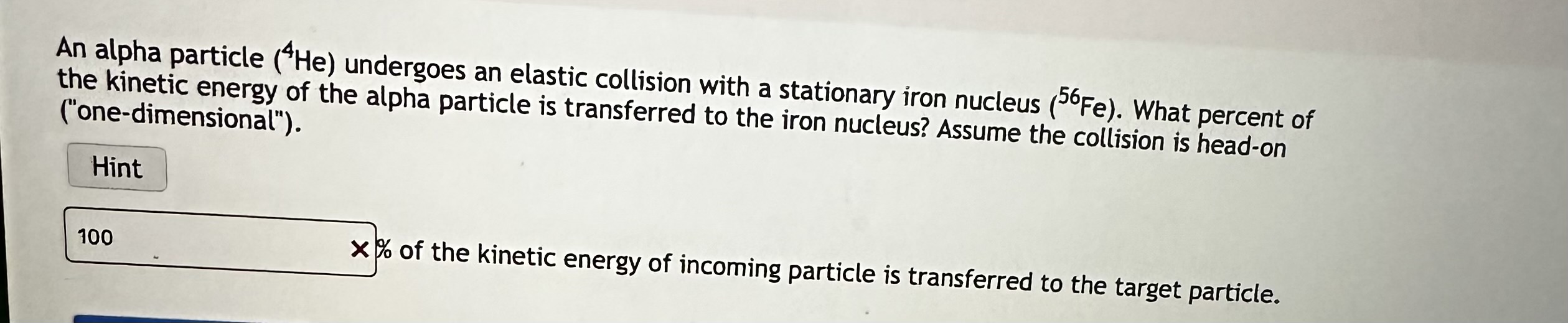 Solved An alpha particle (4He) ﻿undergoes an elastic | Chegg.com