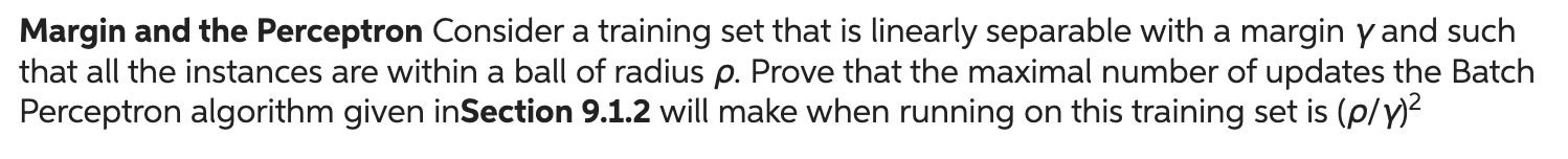 Solved Margin and the Perceptron Consider a training set | Chegg.com