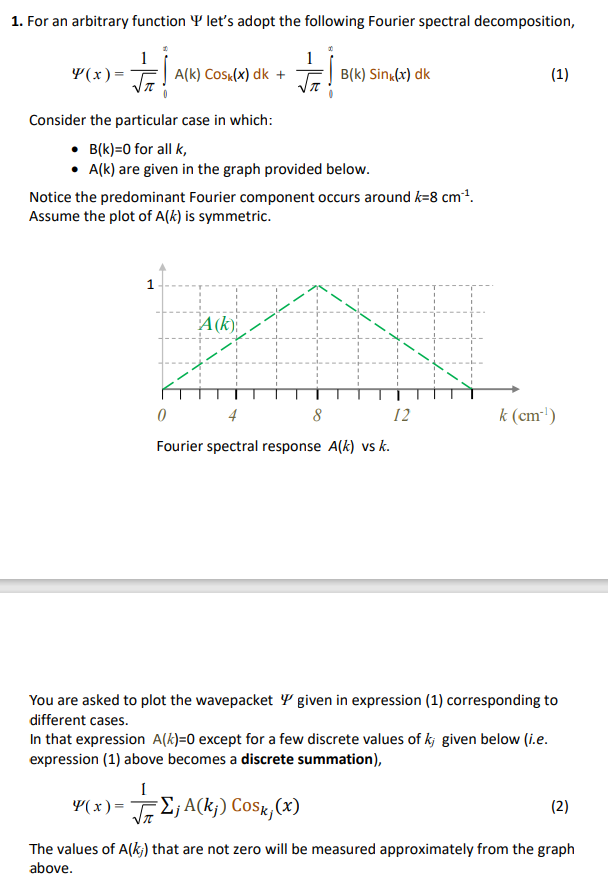 1. For an arbitrary function Y let's adopt the | Chegg.com