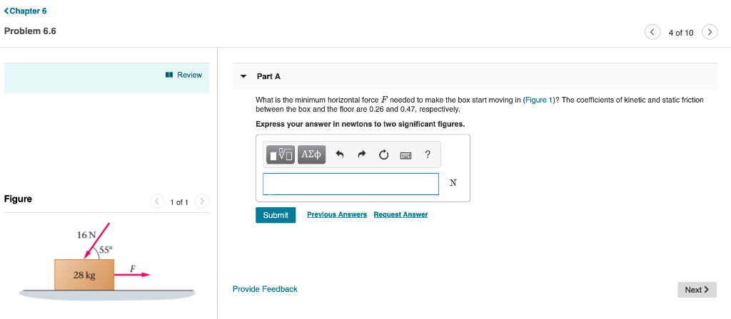 Solved What is the minimum horizontal force F needed to make | Chegg.com