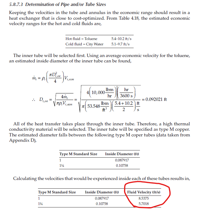 Solved 5.8.7.3 Determination of Pipe and/or Tube Sizes | Chegg.com