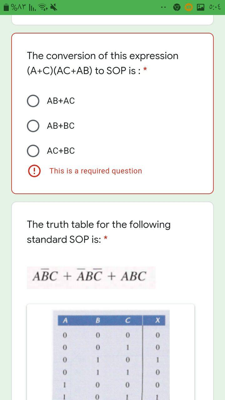 Solved اجرال ۸۳% POE The conversion of this expression | Chegg.com