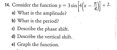 Solved in [4(x - 1)] + + 2. 14. Consider the function y = 3 | Chegg.com