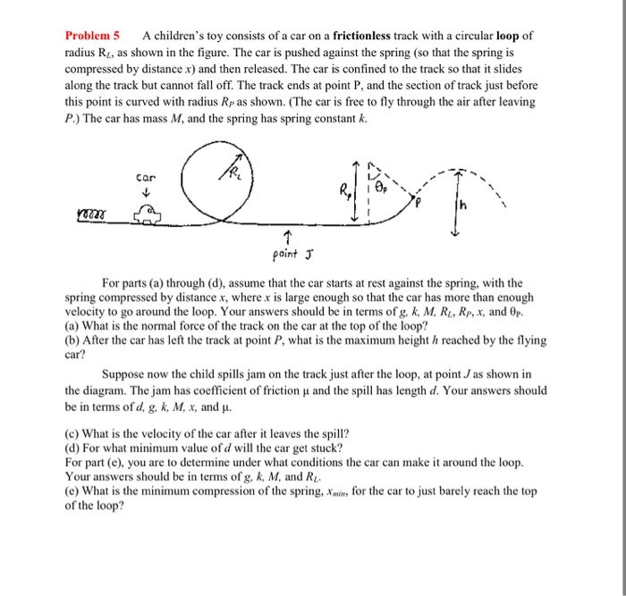 Solved: Problem 5 A Children's Toy Consists Of A Car On A ... | Chegg.com