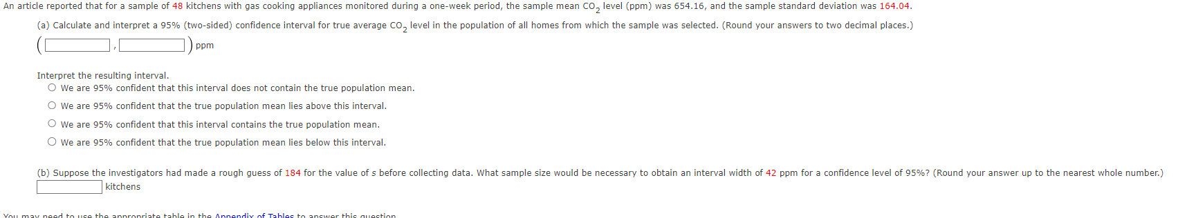 Solved ( ) opm Interpret the resulting interval. We are | Chegg.com