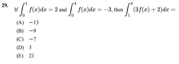 Solved 9. If ∫01f(x)dx=2 and ∫04f(x)dx=−3, then | Chegg.com