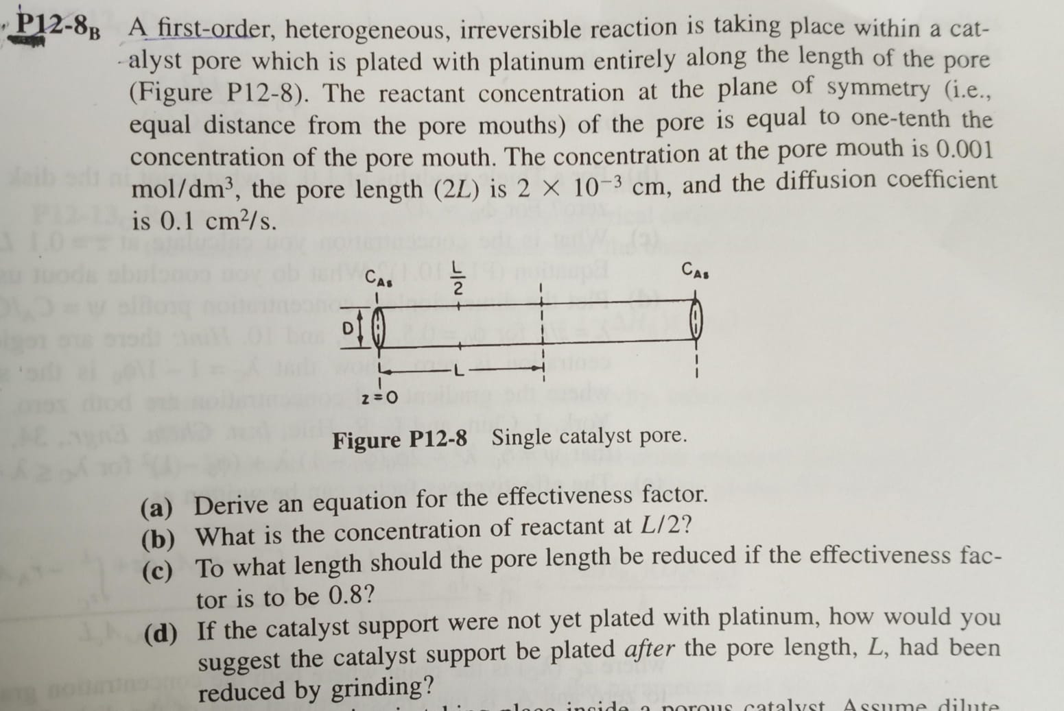 Solved 8b A First Order Heterogeneous Irreversible