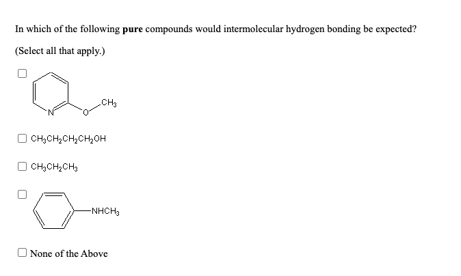 Solved In which of the following pure compounds would | Chegg.com