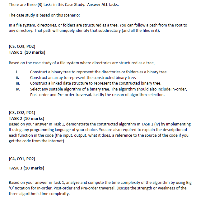 There are three (3) tasks in this Case Study. Answer | Chegg.com