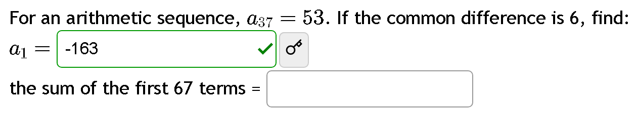 Solved For an arithmetic sequence, a37=53. If the common | Chegg.com