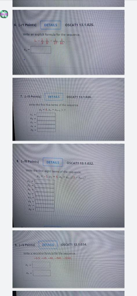Solved 6. 1-/1 Points DETAILS OSCAT1 13.1.025. Write an | Chegg.com Solved 6. 1-/1 Points DETAILS OSCAT1 13.1.025. Write an | Chegg.com