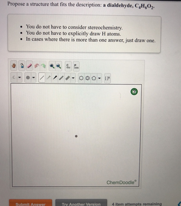 Solved Propose a structure that fits the description: a | Chegg.com