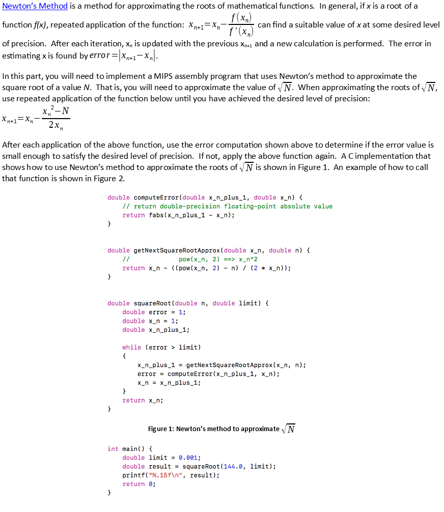 Solved Newton's Method is a method for approximating the | Chegg.com