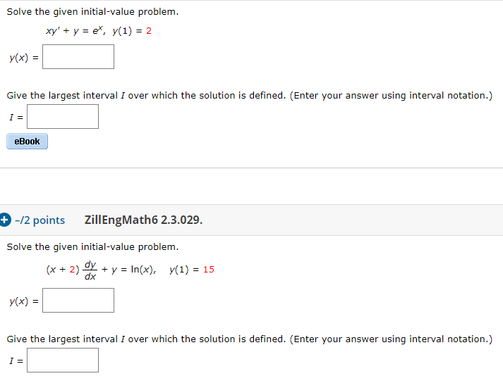 Solved Solve the given initial-value problem. xy' + y = et, | Chegg.com