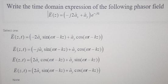 Solved Write the time domain expression of the following | Chegg.com