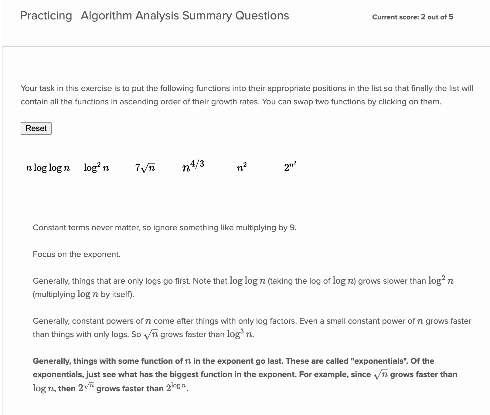 Solved Your task in this exercise is to put the following | Chegg.com