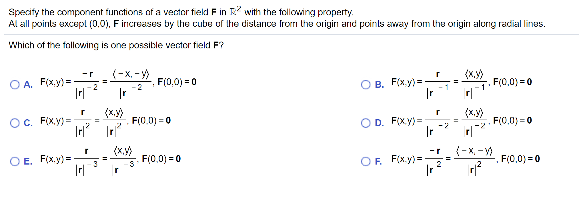 Solved Specify the component functions of a vector field F | Chegg.com