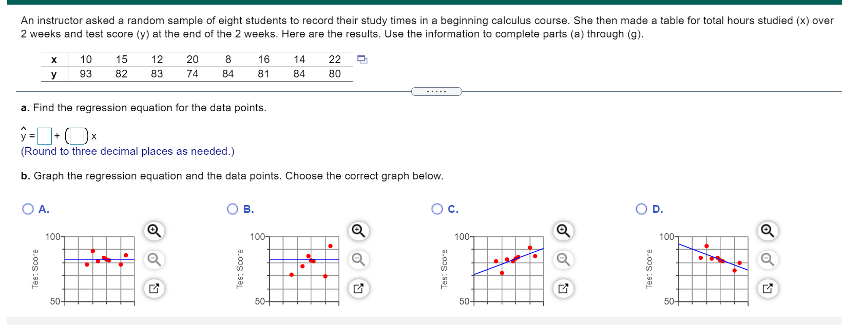 Solved An instructor asked a random sample of eight students | Chegg.com