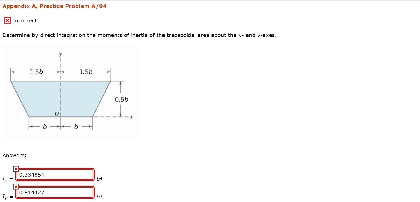 Solved Appendix A, Practice Problem A/04 x Incorrect | Chegg.com