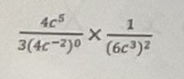 Solved 3(4c−2)04c5×(6c3)21 | Chegg.com