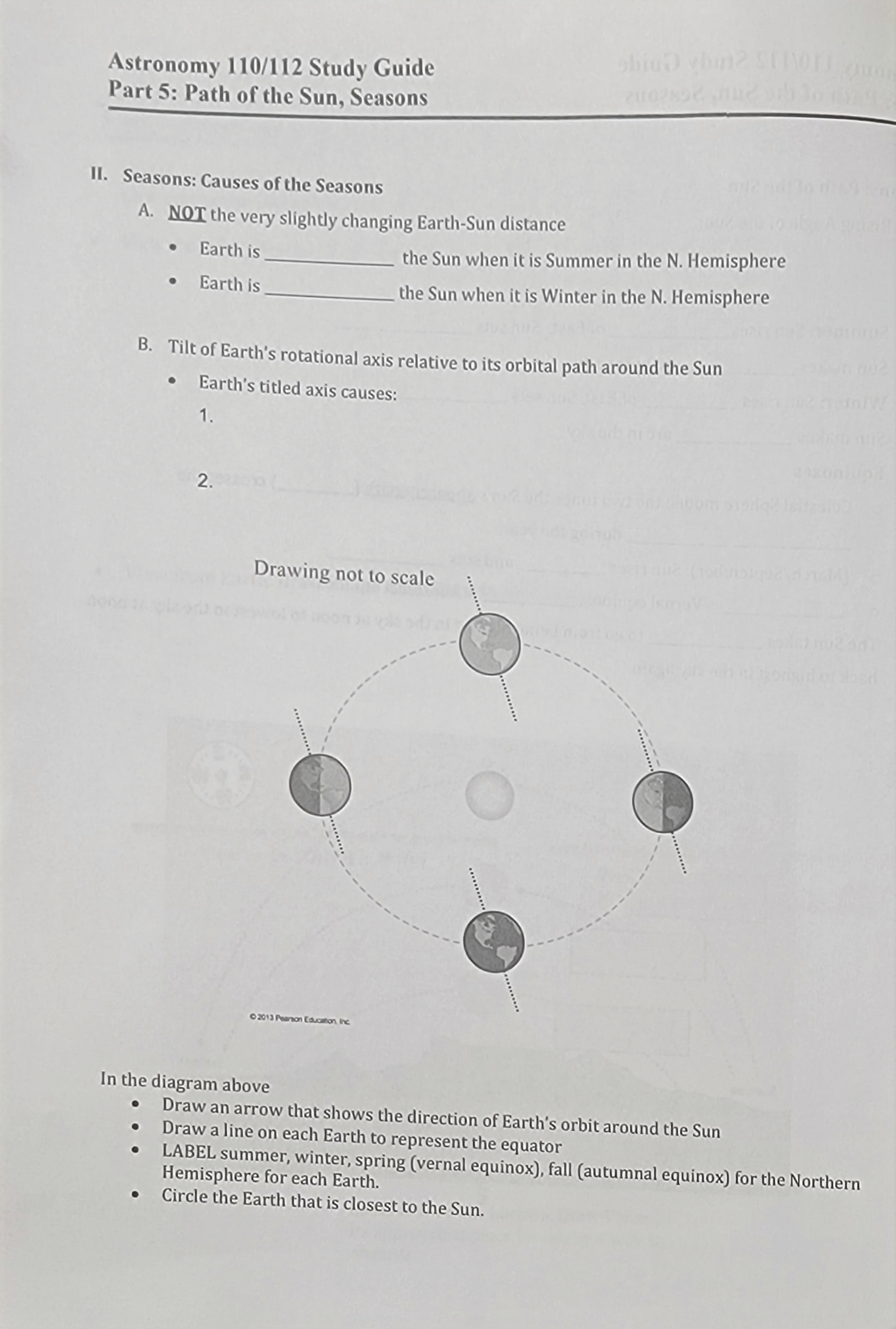 Solved - View from Space: draw Sun, Venus orbit, Earth orbit | Chegg.com