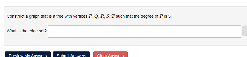 Solved Construct a graph that is a tree with vertices | Chegg.com