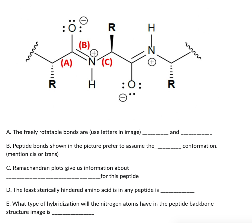 Solved A. The freely rotatable bonds are (use letters in | Chegg.com