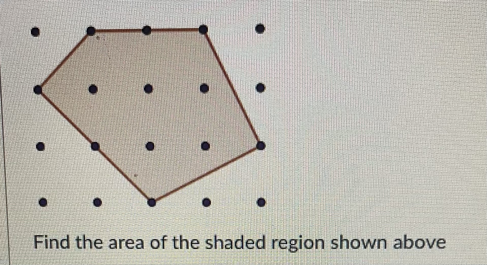 Solved Find the area of the shaded region shown above | Chegg.com