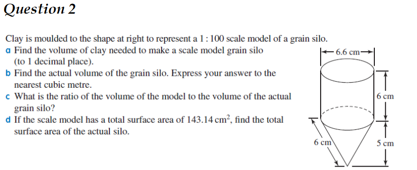 Solved Clay is moulded to the shape at right to represent a | Chegg.com