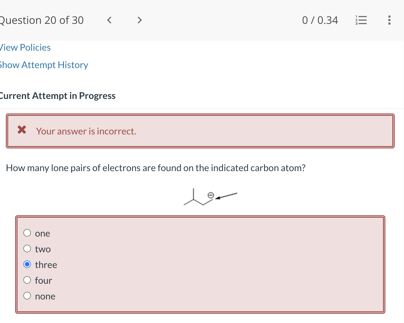 Solved /iew Policies Show Attempt History Current Attempt in | Chegg.com