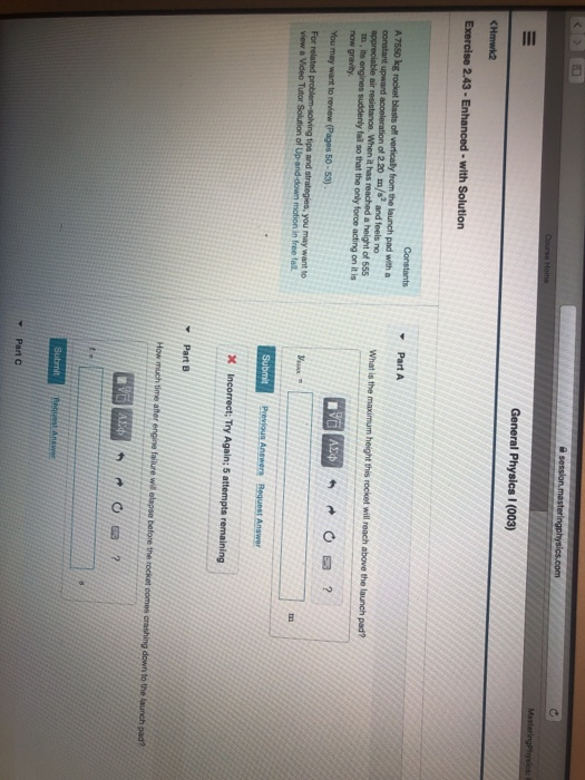 Solved Constants Part C How fast will it be moving just | Chegg.com Solved Constants Part C How fast will it be moving just | Chegg.com
