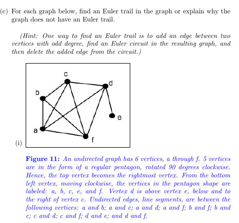Solved For parts (a) and (b) below, find an Euler circuit in | Chegg.com