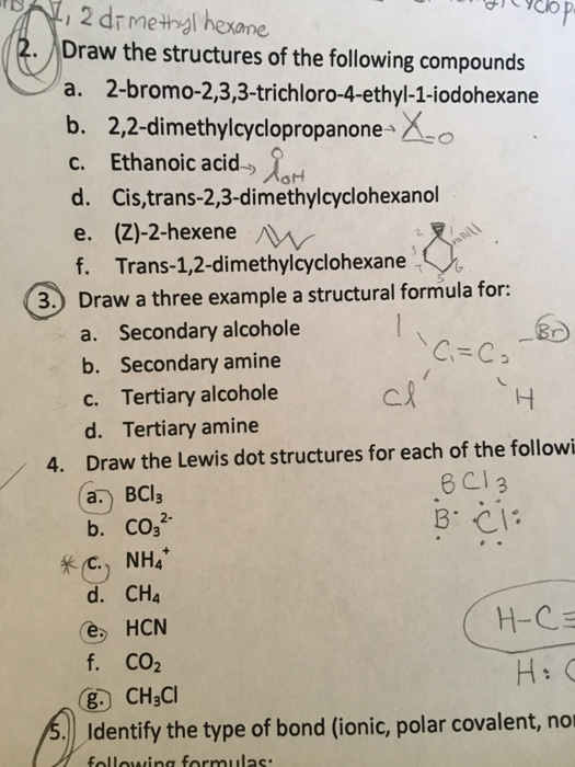 Solved ,2 dr metal hexane Draw the structures of the | Chegg.com