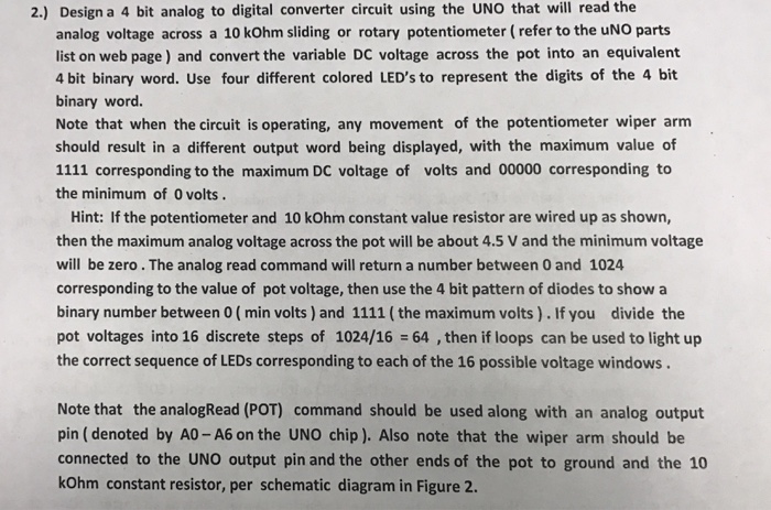 Solved Design a 4 bit analog to digital converter circuit | Chegg.com