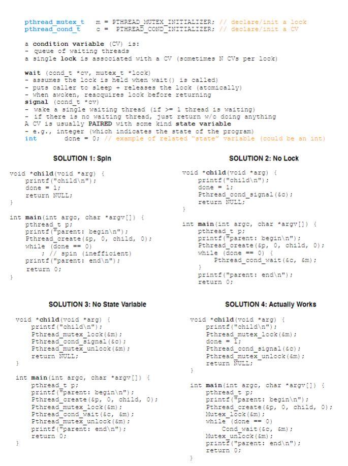Solved SOLUTION 3 in Handout-CVDef+ForkJoinProblem.pdf ↓ is | Chegg.com