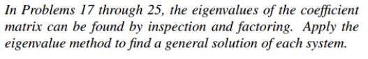 Solved In Problems 17 through 25, the eigenvalues of the | Chegg.com