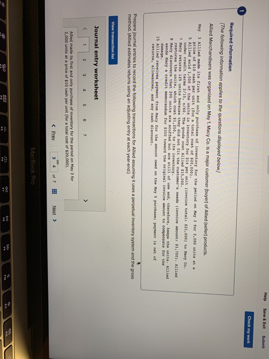 Solved Help Save & Exit Submit Check my work 0 Required | Chegg.com
