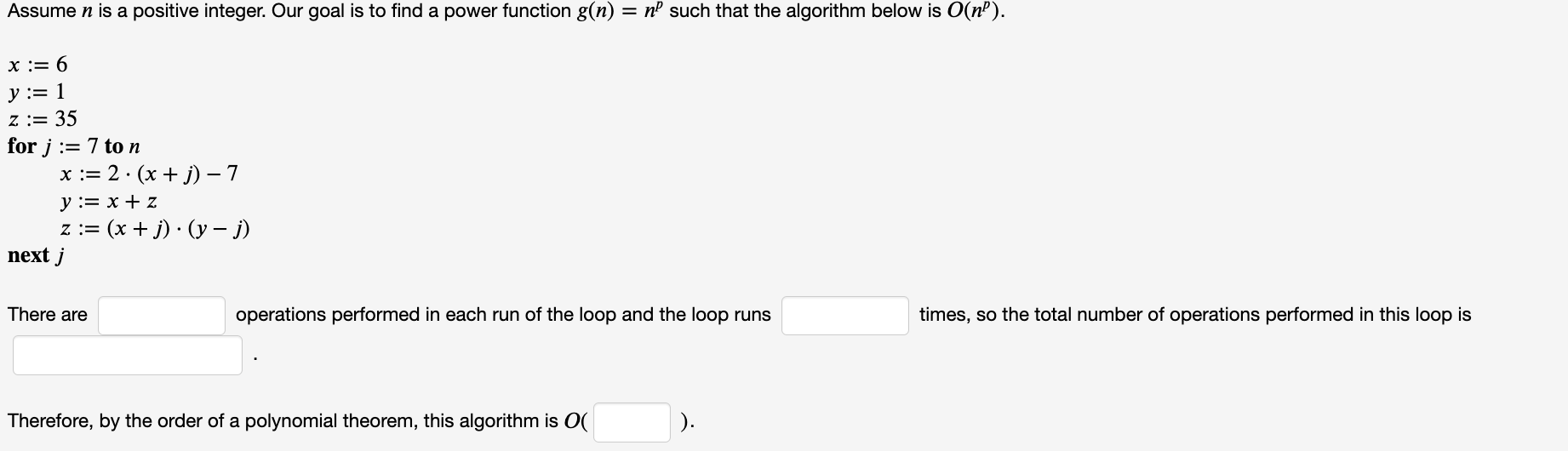 Solved Assume n is a positive integer. Our goal is to find a | Chegg.com