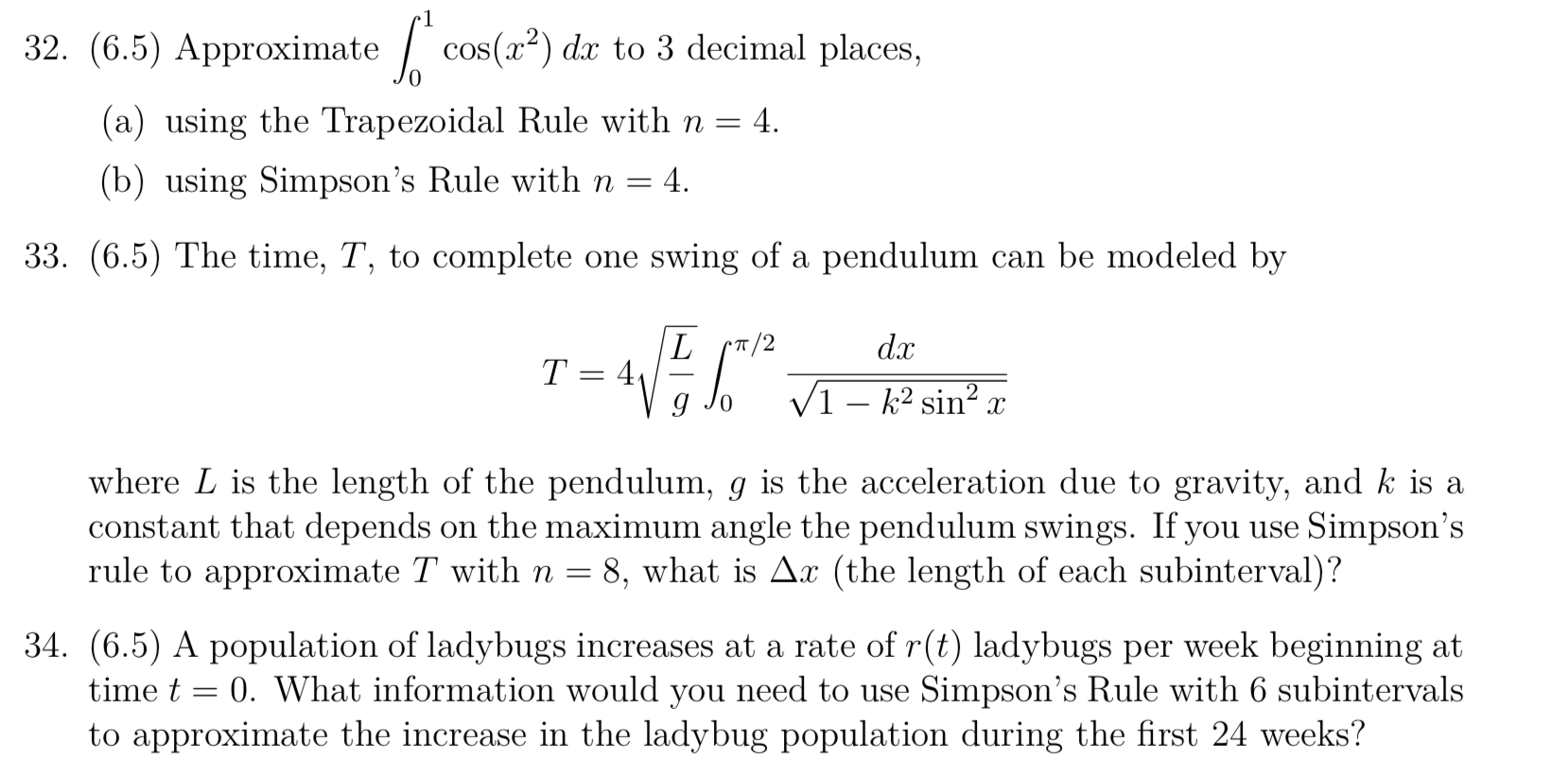 Solved 32. (6.5) Approximate (a) using the Trapezoidal Rule | Chegg.com