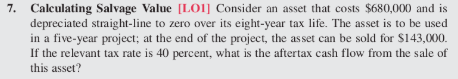 Solved 7. Calculating Salvage Value [LOL] Consider an asset | Chegg.com