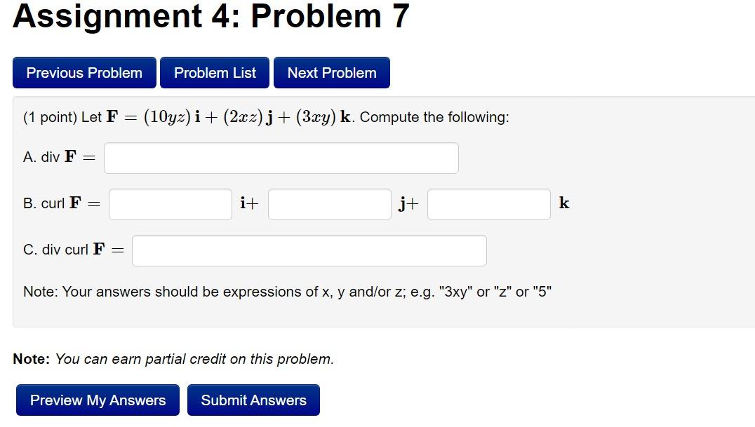 Solved Assignment 4: Problem 7 Previous Problem Problem List | Chegg.com