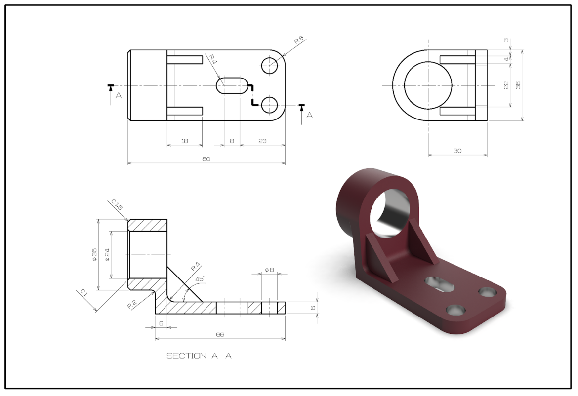 Solved Please draw the isometric view of the image in | Chegg.com