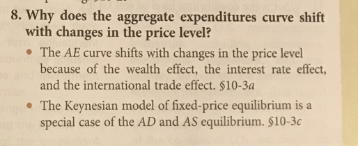 Solved 8. Why does the aggregate expenditures curve shift | Chegg.com