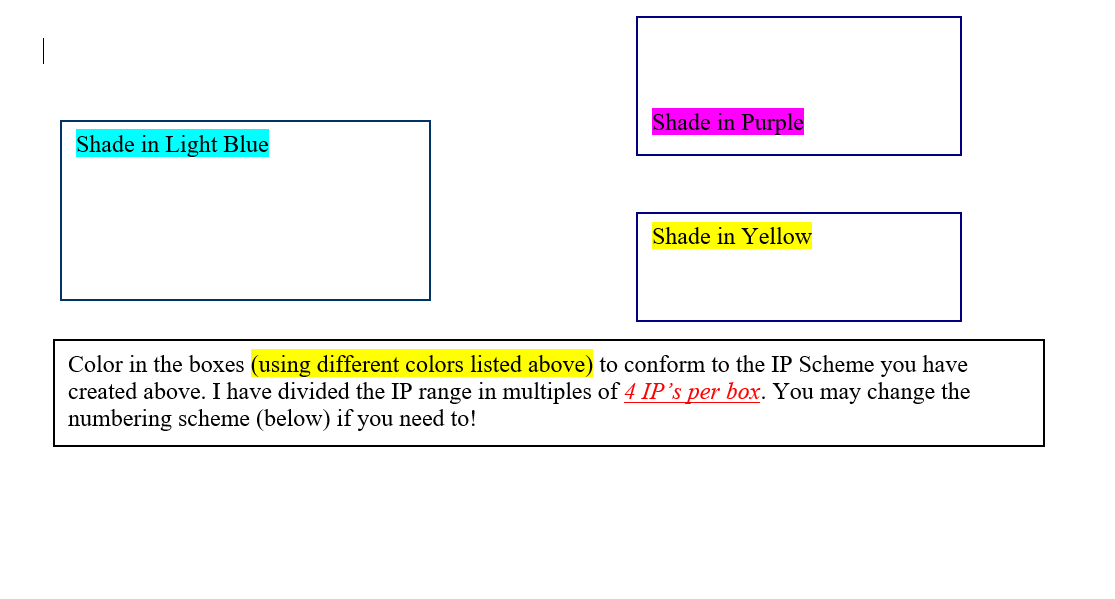 Solved VLSM Addressing Using the network diagram and | Chegg.com