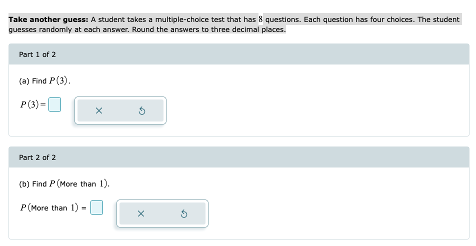 Solved Take another guess: A student takes a multiple-choice | Chegg.com